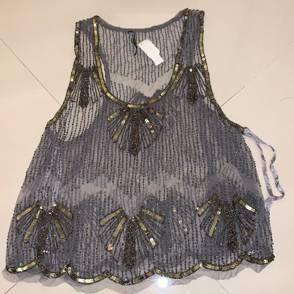 Tops | Beaded Crop Top | Poshmark